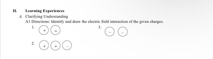 Solved II. Learning Experiences A. Clarifying Understanding | Chegg.com