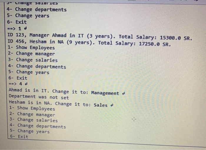 Solved 11 point 0.5 Employee - id: int - name: String - | Chegg.com