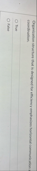 Solved Organization structure that is designed for | Chegg.com