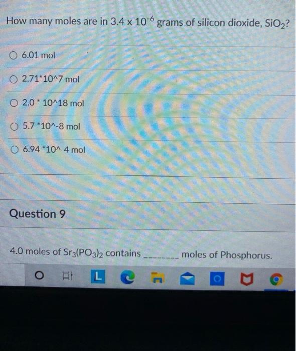 Solved How many moles are in 3.4 x 10 grams of silicon | Chegg.com