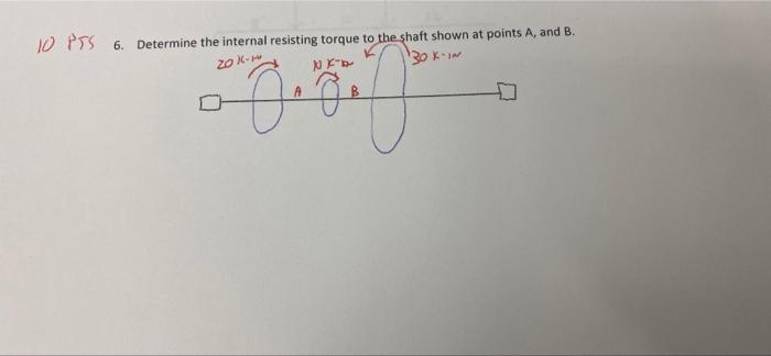 Solved 10 PSS 6. Determine the internal resisting torque to | Chegg.com