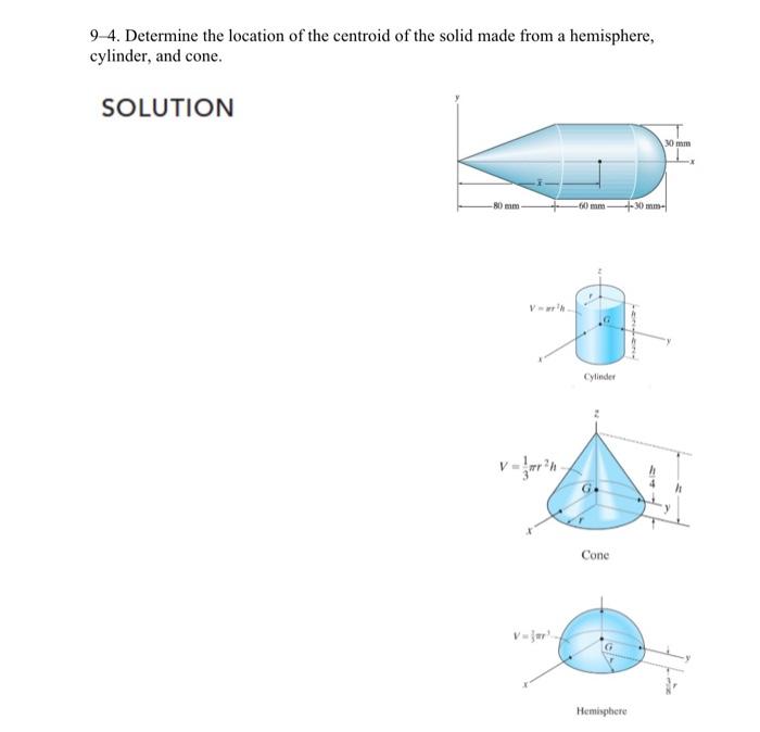 9–4. Determine the location of the centroid of the | Chegg.com