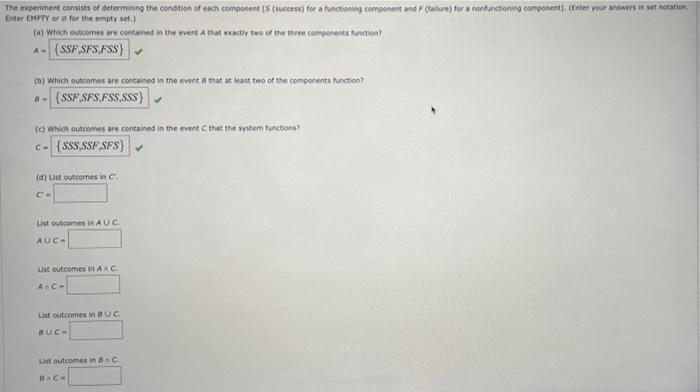 Solved Three components are connected to form a system as | Chegg.com
