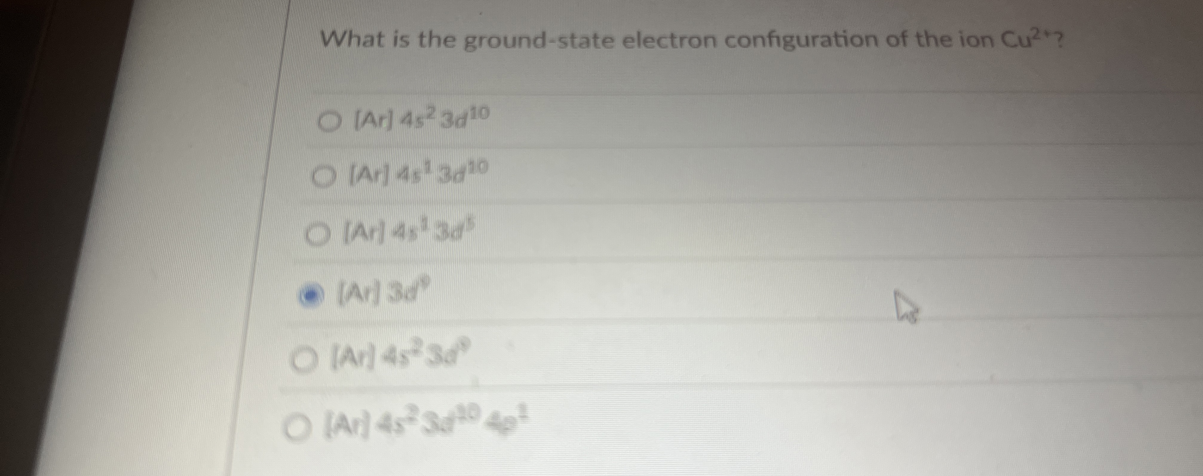 Solved What is the ground-state electron configuration of | Chegg.com