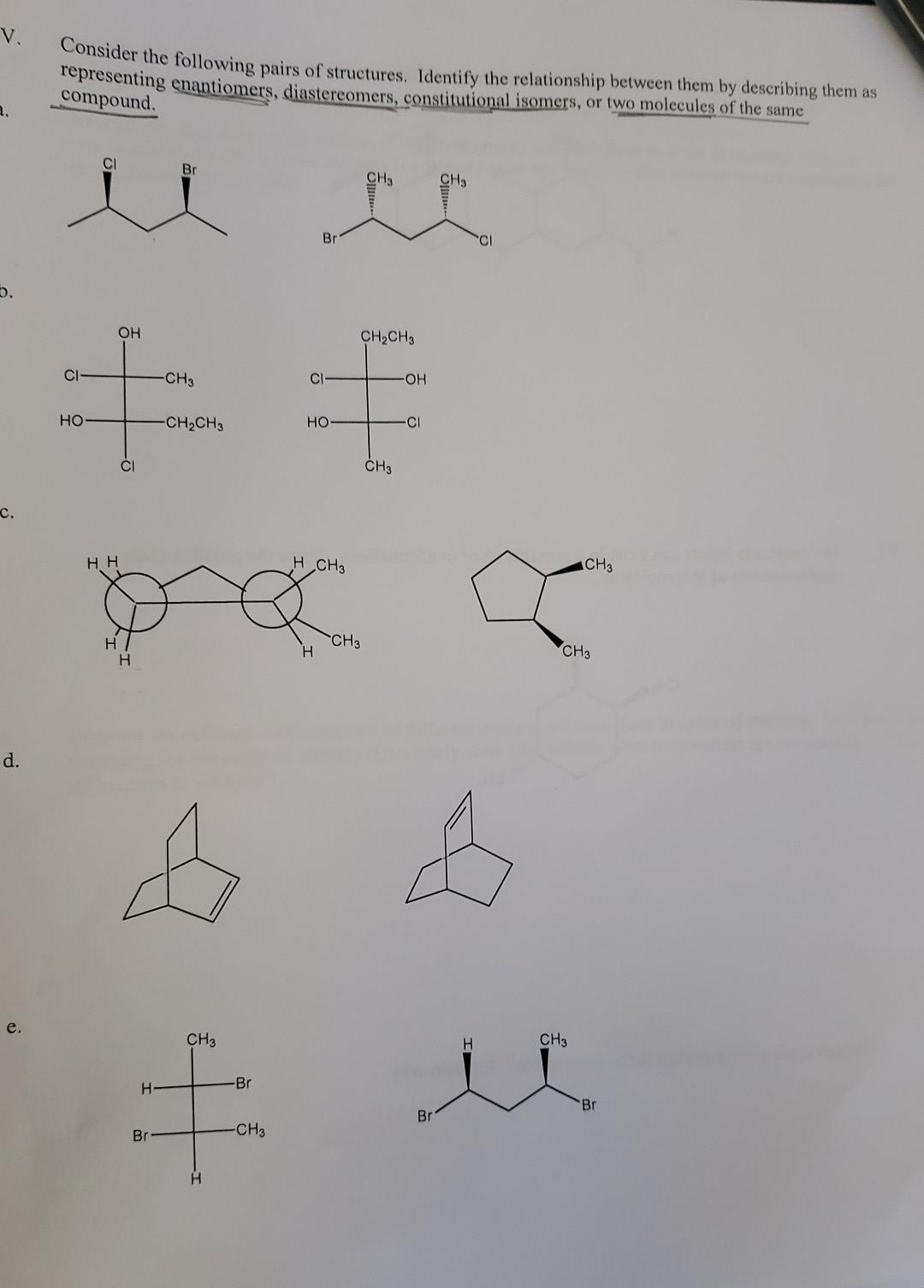 Solved Consider the following pairs of structures. Identify | Chegg.com