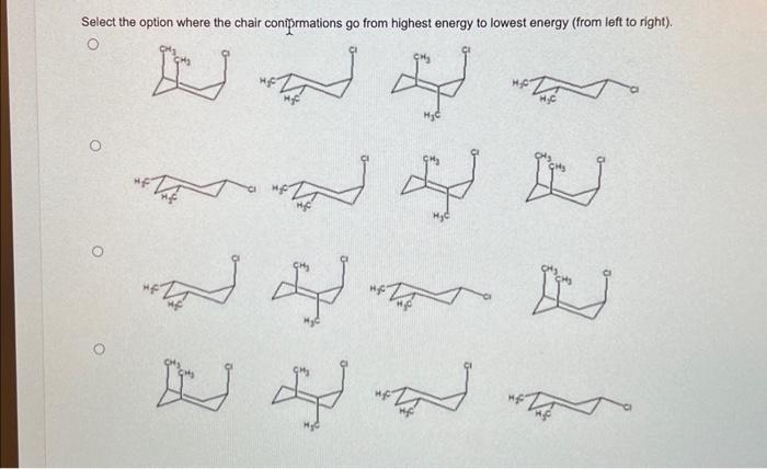 Solved Which option correctly presents a ring flip (chair | Chegg.com