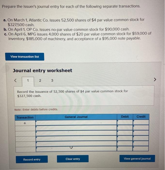 Solved Prepare the issuer's journal entry for each of the | Chegg.com