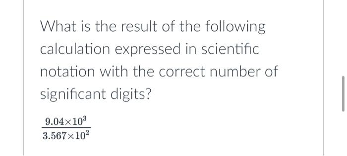 Solved What is the result of the following calculation | Chegg.com