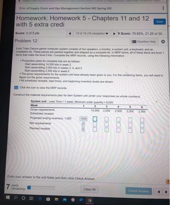 Solved mathxl.com/Student Prayer Homework aspx | Chegg.com