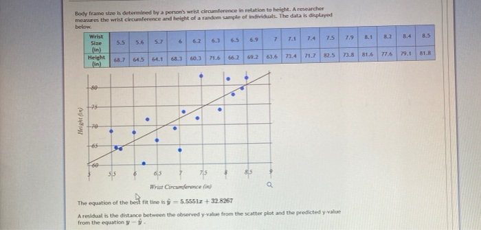 Solved Body frame size is determined by a person's wrist | Chegg.com