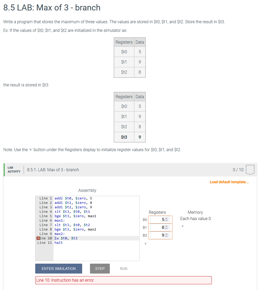 Solved Please fix code using the limitations of the lab as | Chegg.com