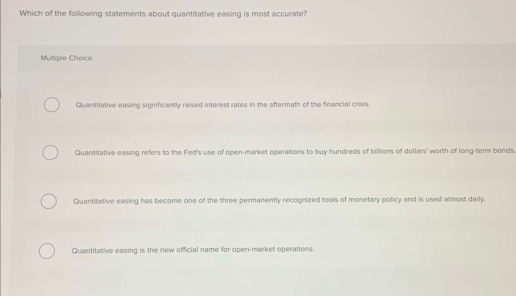 Solved Which of the following statements about quantitative | Chegg.com