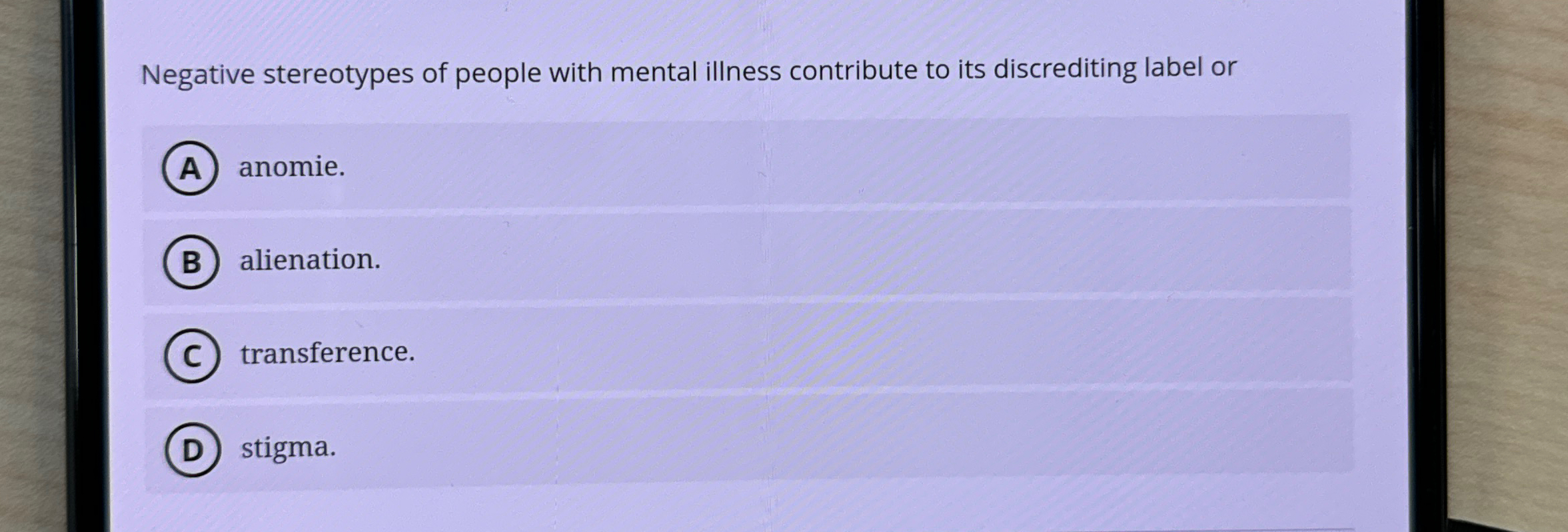 Solved Negative stereotypes of people with mental illness | Chegg.com