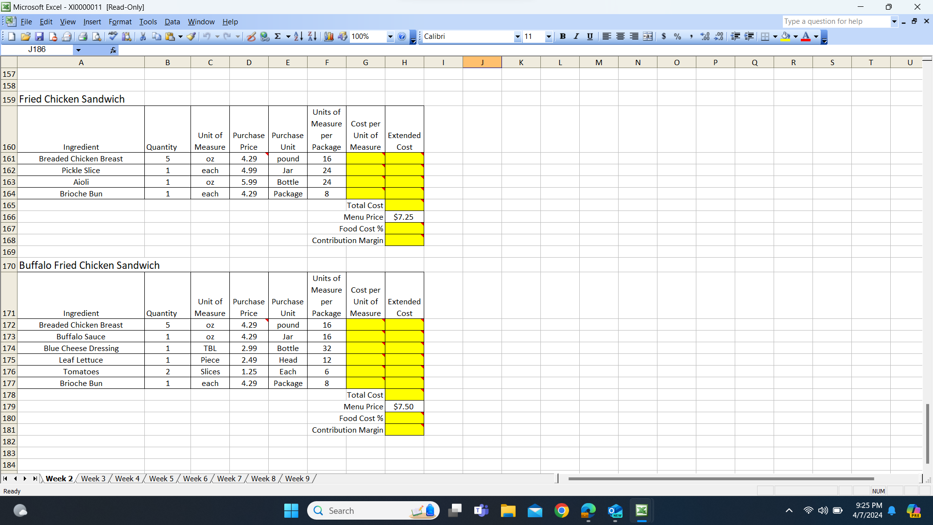 Solved Calculate the figures for the sections highlighted in | Chegg.com