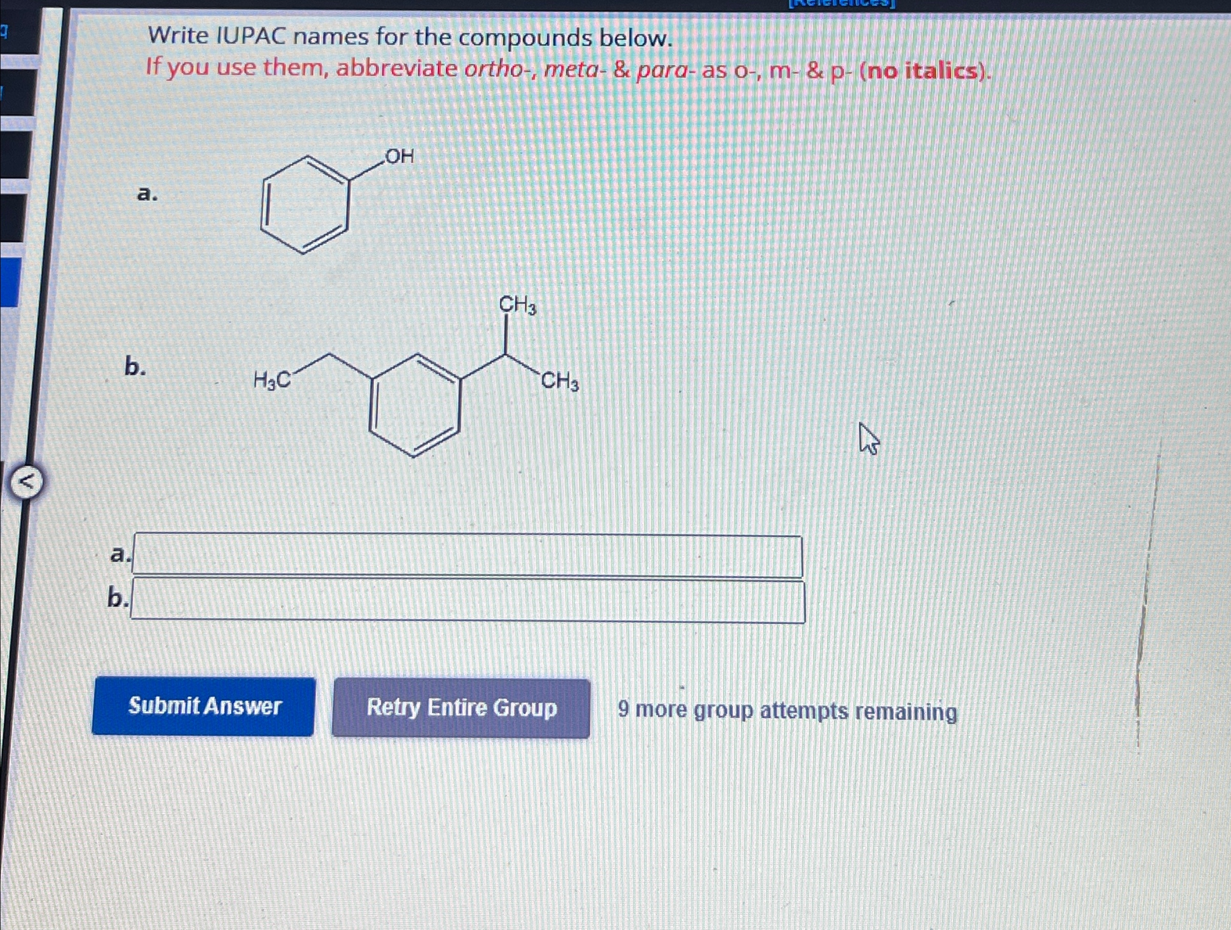 Solved Write IUPAC names for the compounds below.If you use | Chegg.com