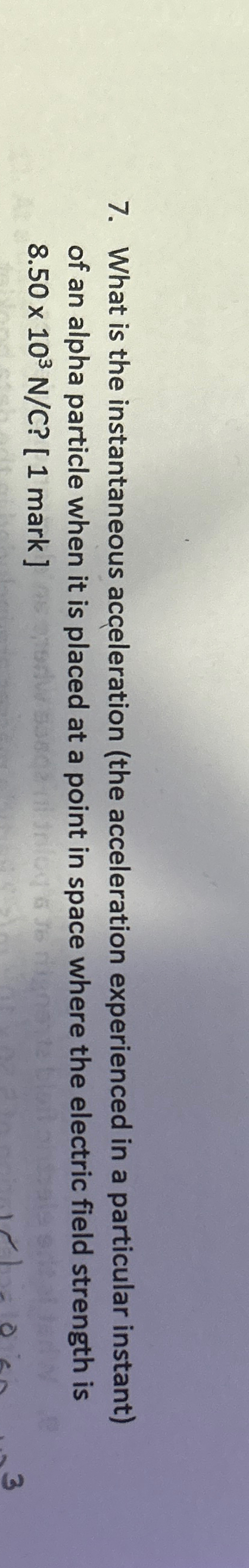 Solved What is the instantaneous acceleration (the | Chegg.com