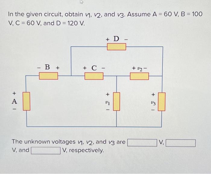 Solved In the given circuit, obtain v1,v2, and v3. Assume | Chegg.com