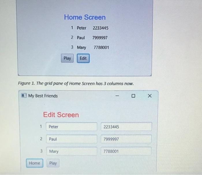 Solved Question 3 Multi-Scene JavaFX Application with | Chegg.com