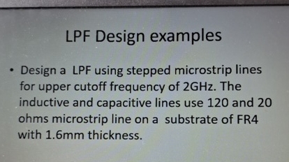 Solved Design a LPF using stepped microstrip lines for upper | Chegg.com
