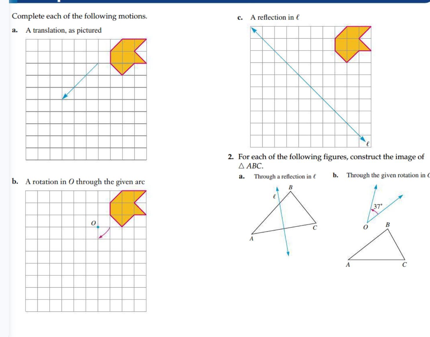 Solved Complete each of the following motions.a. ﻿A | Chegg.com