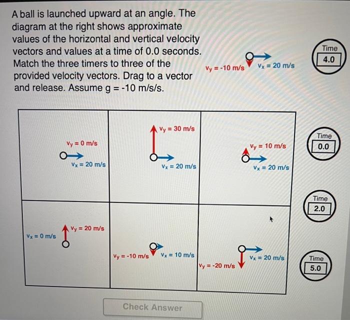 Solved A ball is launched upward at an angle. The diagram at | Chegg.com