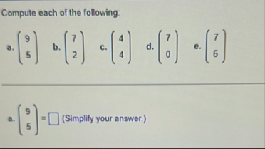 Solved Compute each of the | Chegg.com