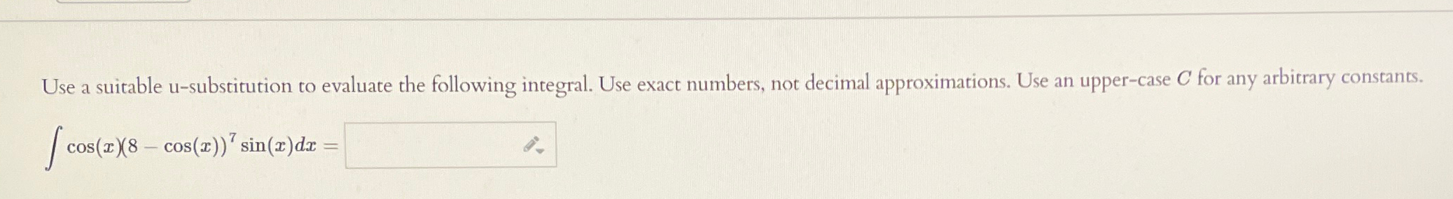 Solved Use a suitable u-substitution to evaluate the | Chegg.com