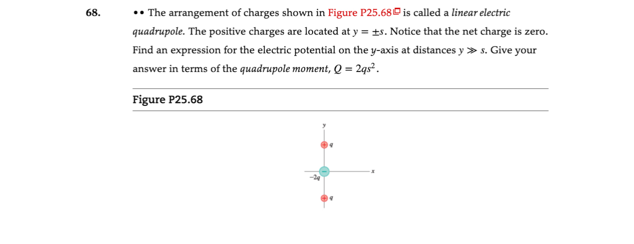 Solved The arrangement of charges shown in Figure P25.68 ﻿is | Chegg.com