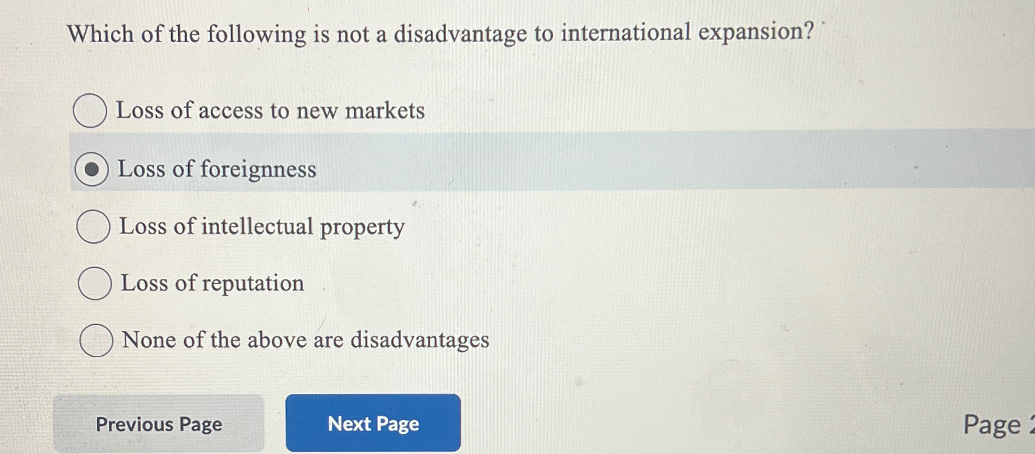 Solved Which of the following is not a disadvantage to | Chegg.com