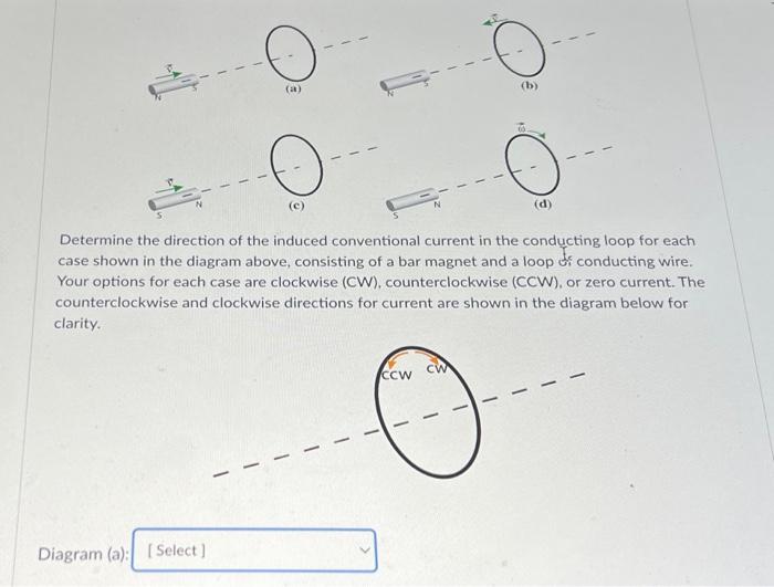 Solved Determine the direction of the induced conventional | Chegg.com