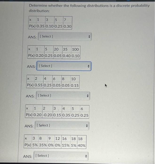 Solved Determine whether the following distributions is a | Chegg.com
