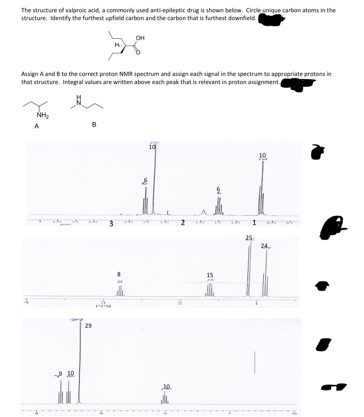 The structure of valproic acid, a commonly used | Chegg.com