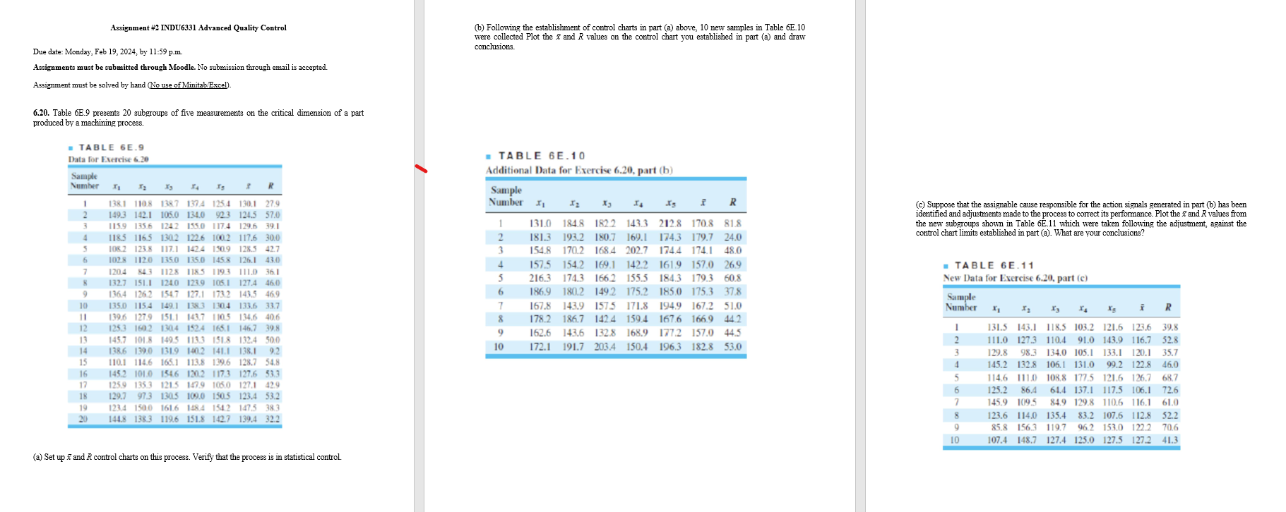 Solved please sove these without using minitab/excel. | Chegg.com