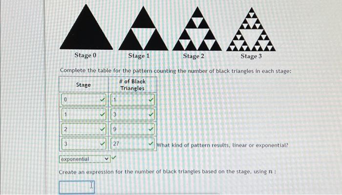 Solved Stage 0 Stage 1 Stage 2 Stage 3 Complete the table | Chegg.com