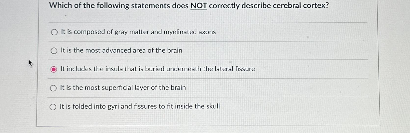 Solved Which of the following statements does NOT correctly | Chegg.com