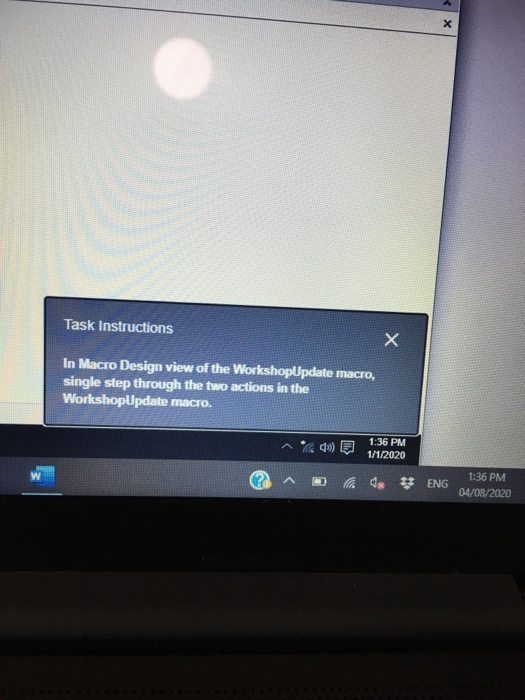 Х Task Instructions x In Macro Design view of the | Chegg.com