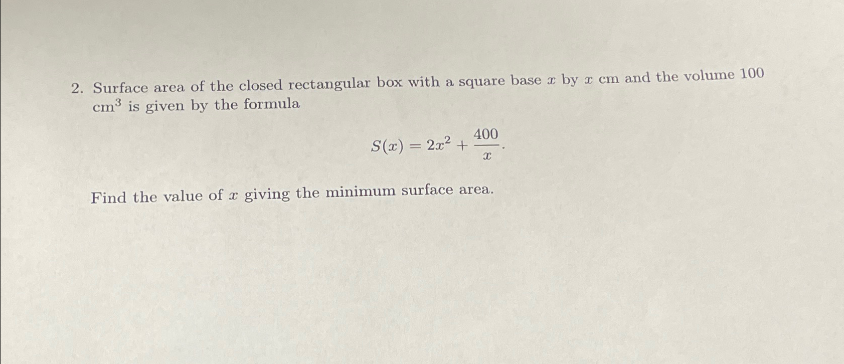 Solved Surface area of the closed rectangular box with a | Chegg.com