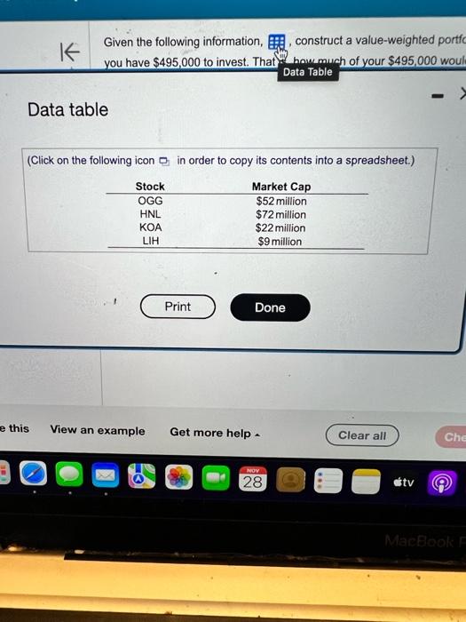 Solved Given the following information, construct a | Chegg.com