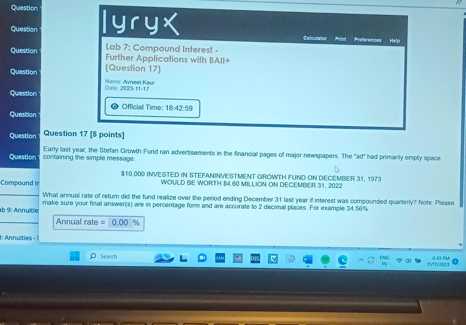 Solved Lab 7: Compound Interest - Further Applications with | Chegg.com