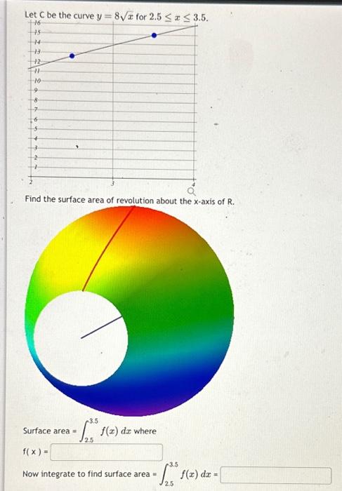 Solved Let C be the curve y=8x for 2.5 | Chegg.com
