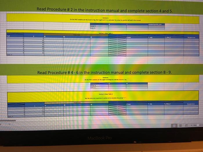 Read Procedure \# 2 in the instruction manual and | Chegg.com