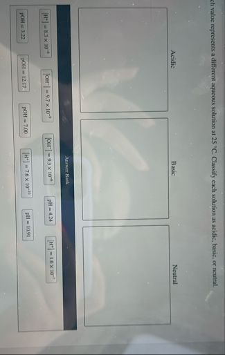Solved ch value represents a different aqueous solution at | Chegg.com