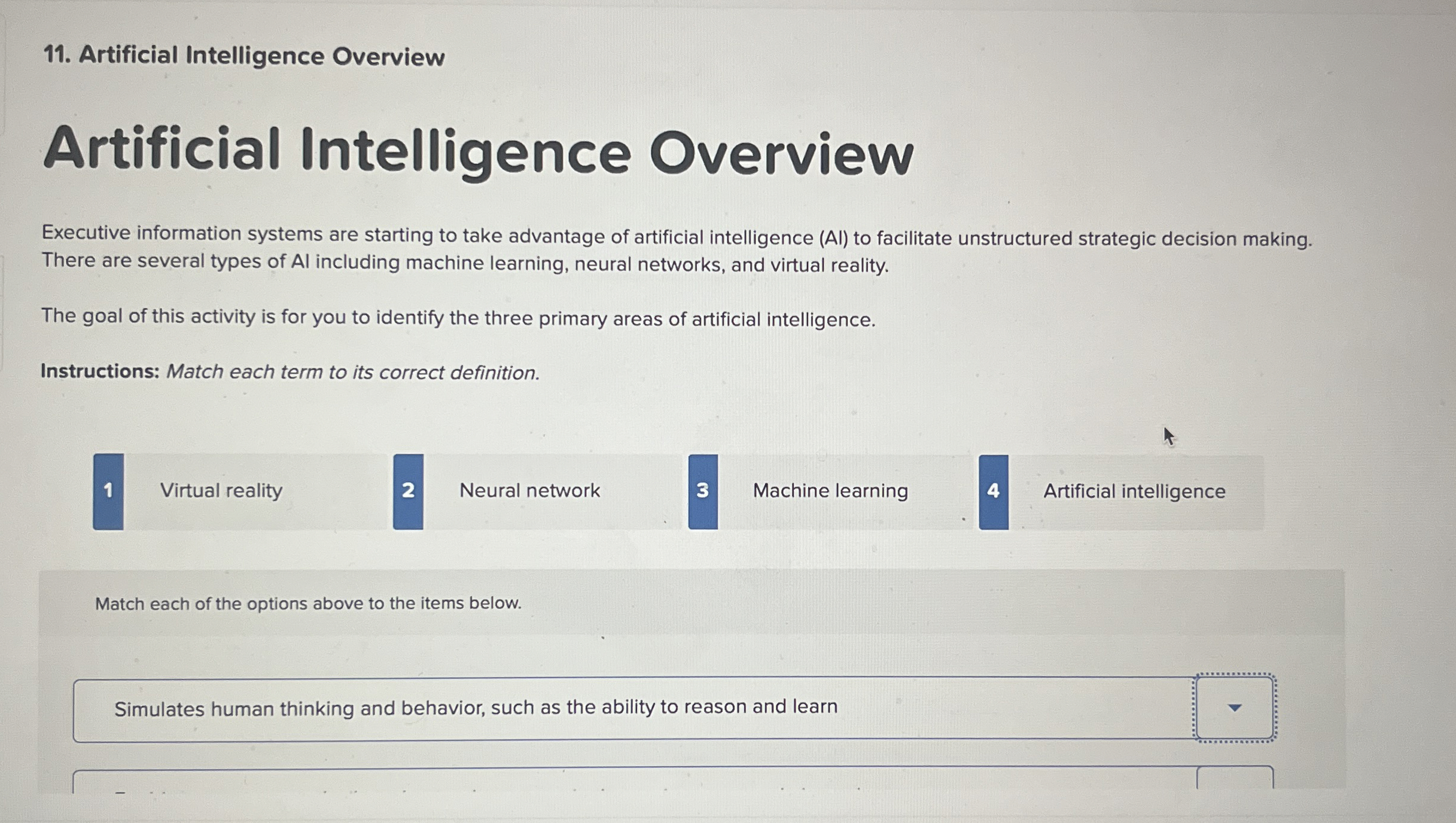 Solved Artificial Intelligence OverviewArtificial | Chegg.com