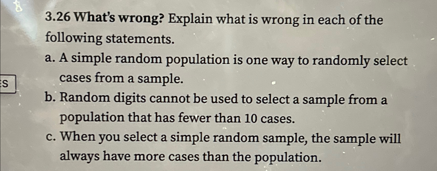 Solved 3 26 ﻿what S Wrong Explain What Is Wrong In Each Of