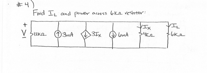 Solved #4) - Find I, and power across 6k2 resistor | Chegg.com