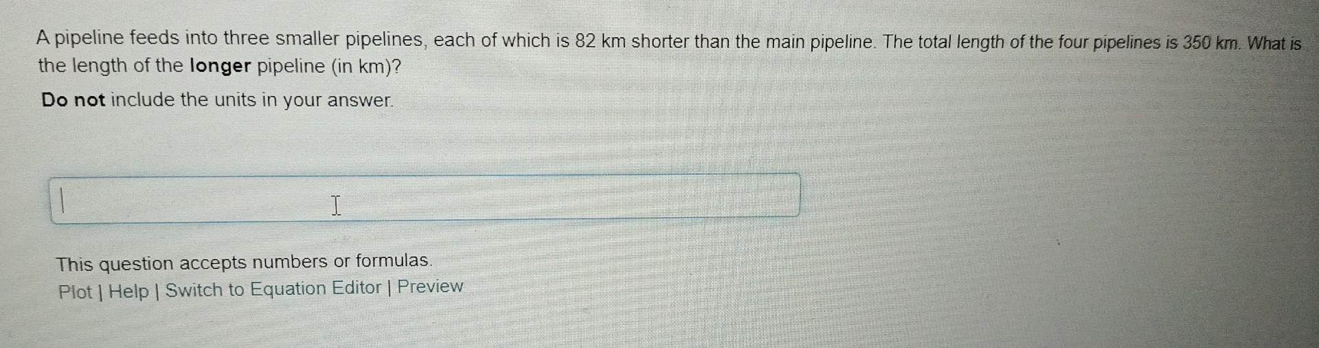Solved A pipeline feeds into three smaller pipelines, each | Chegg.com