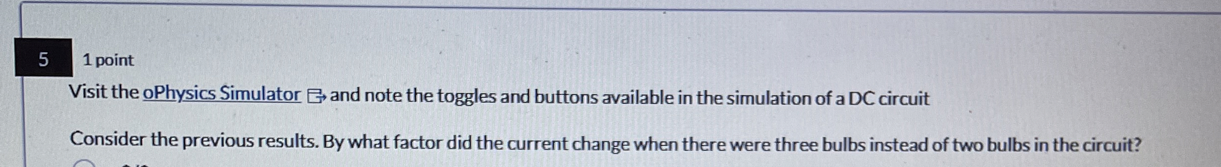 Solved 5 1 ﻿pointVisit the oPhysics Simulator 8 ﻿and note | Chegg.com