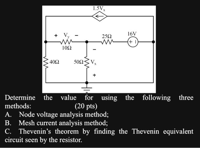 Solved Determine the value for using the following three | Chegg.com
