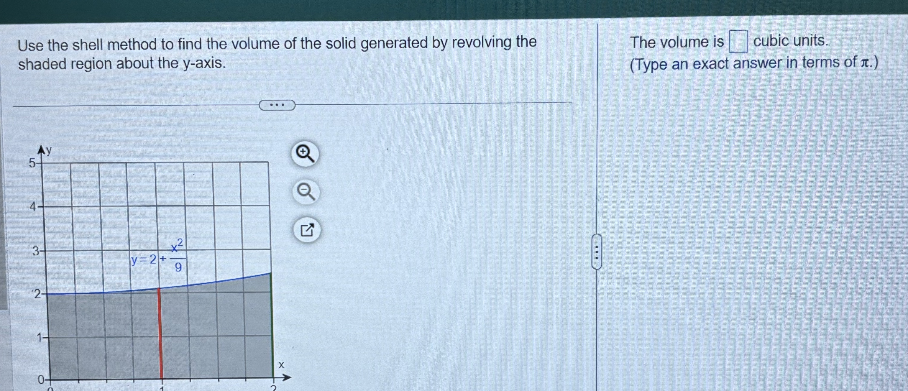 Solved Use the shell method to find the volume of the solid | Chegg.com
