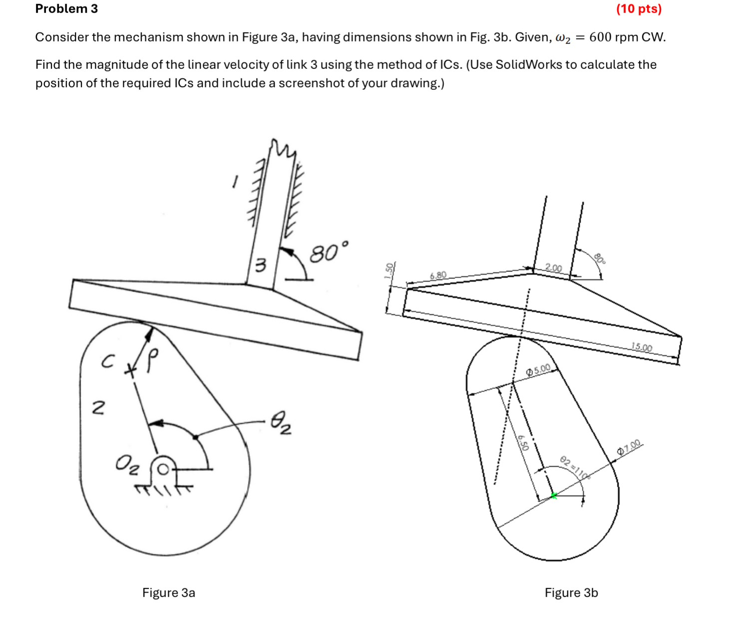 Solved by an EXPERT Problem 3Consider the mechanism shown in Figure 3a ...